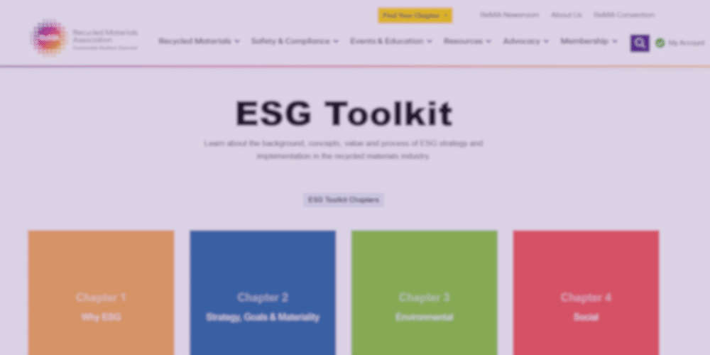 ReMA Launches ESG Toolkit for Members - Recycled Materials Association