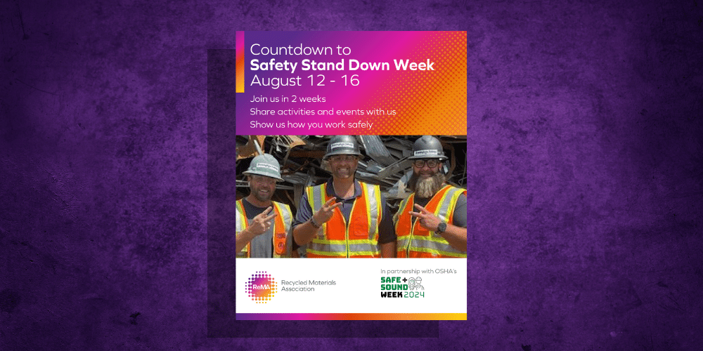Two-Week Countdown to Safety Stand Down Week - Recycled Materials ...